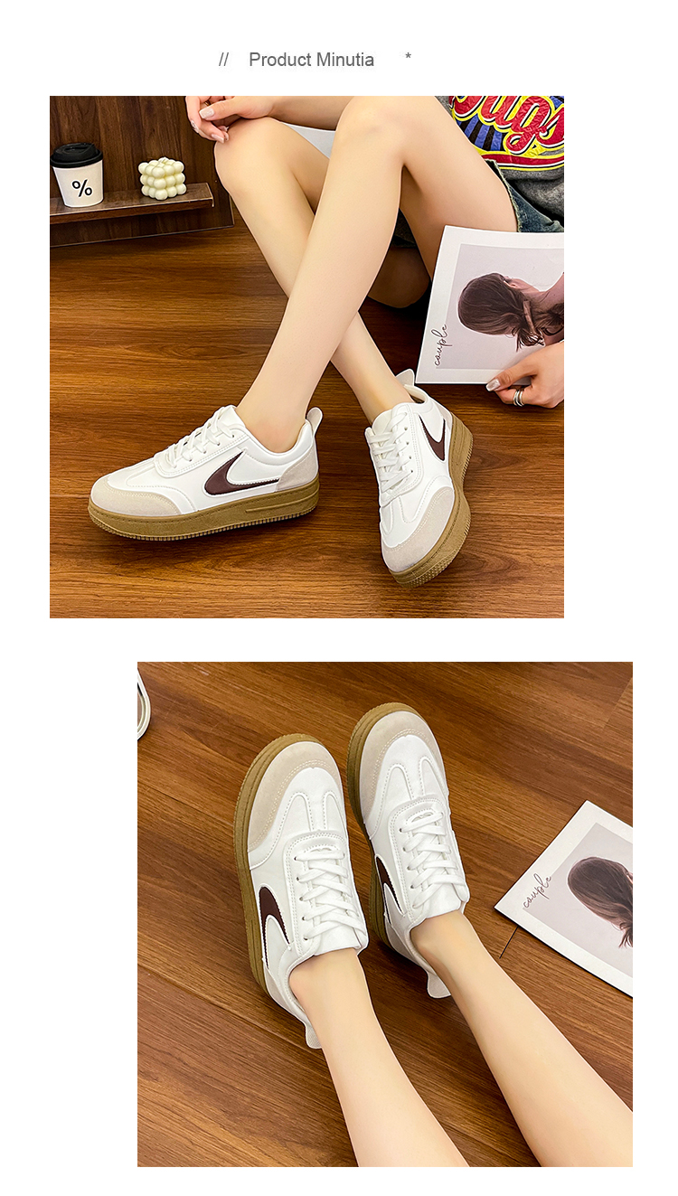 YOTO Blocked Platform Sole Rubber Sneaker Shoes for Women Couple Shoes ...