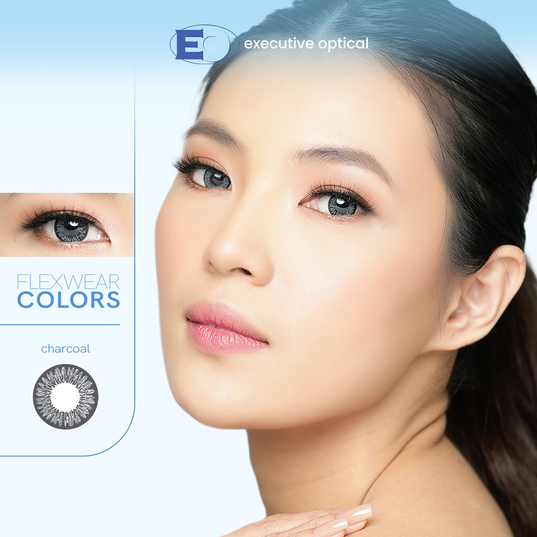 EO Flexwear Colors Charcoal | Graded Gray Contact Lenses (3 months) (-5 ...