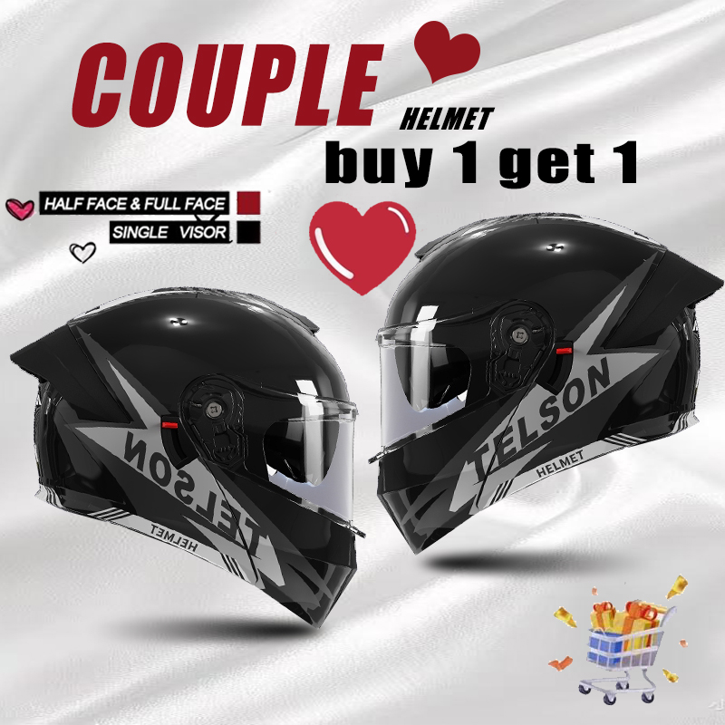 【Buy 1 Take 1 】AXK 909 Motorcycle Dual Visor Helmet Modular Helmet With ...