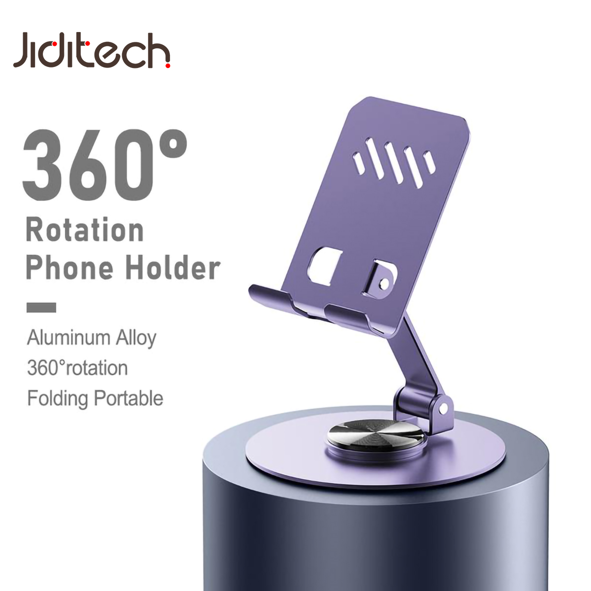 Jiditech Phone Holder 360° Degree Rotation Desktop Phone Stand ...