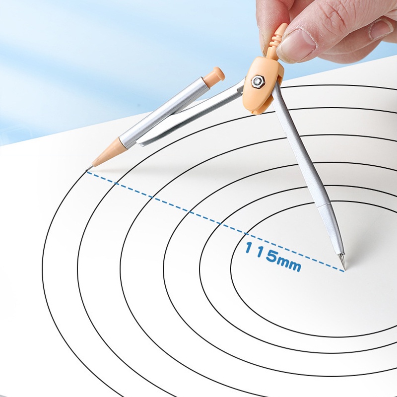 7PCS Drawing Compass Ruler Set Kit Students School Examination Math ...