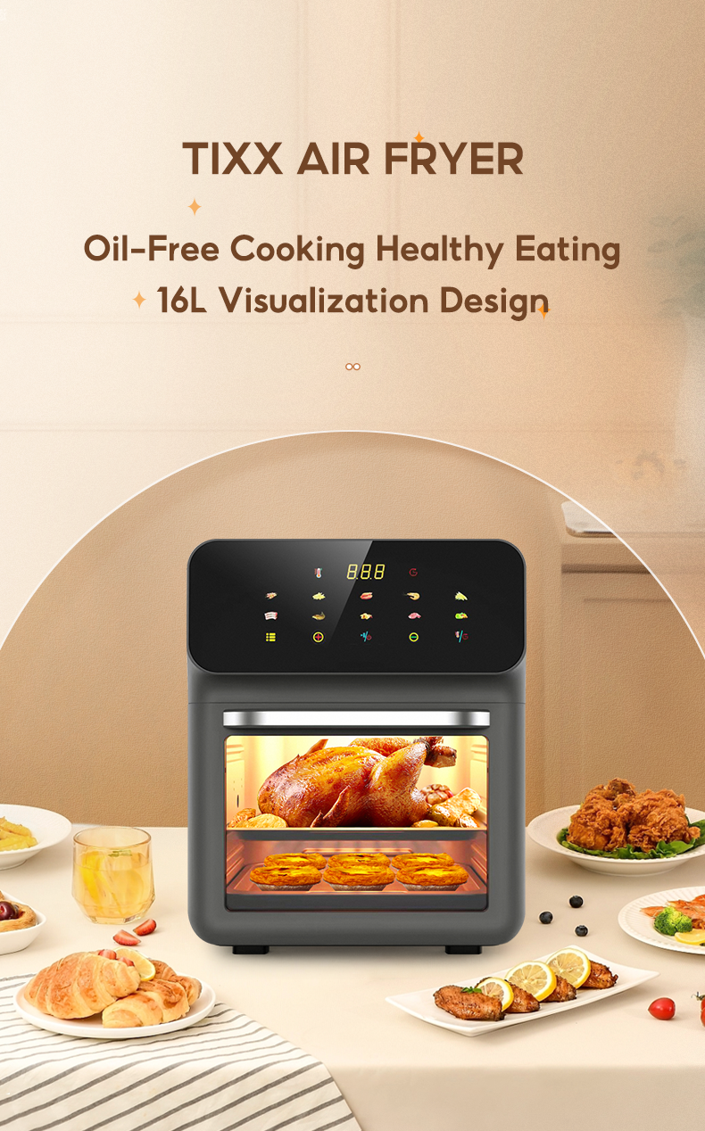 Tixx Air Fryer Oven Touch Screen Non Stick Smart Timer Multi Function ...