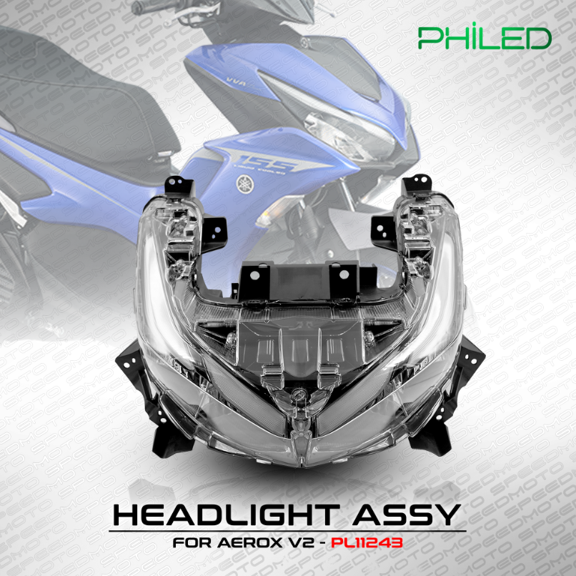 PHILED AEROX V2 HEADLIGHT ASSY CLEAR FRONT HEADLIGHT FOR YAMAHA AEROX ...