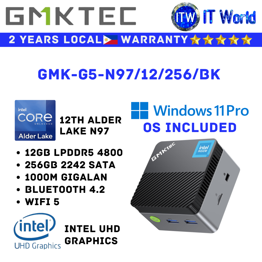 Itw | GMKtec Mini PC All in One Desktop PC Nucbox G5 (GMK-G5-N97/12/256 ...