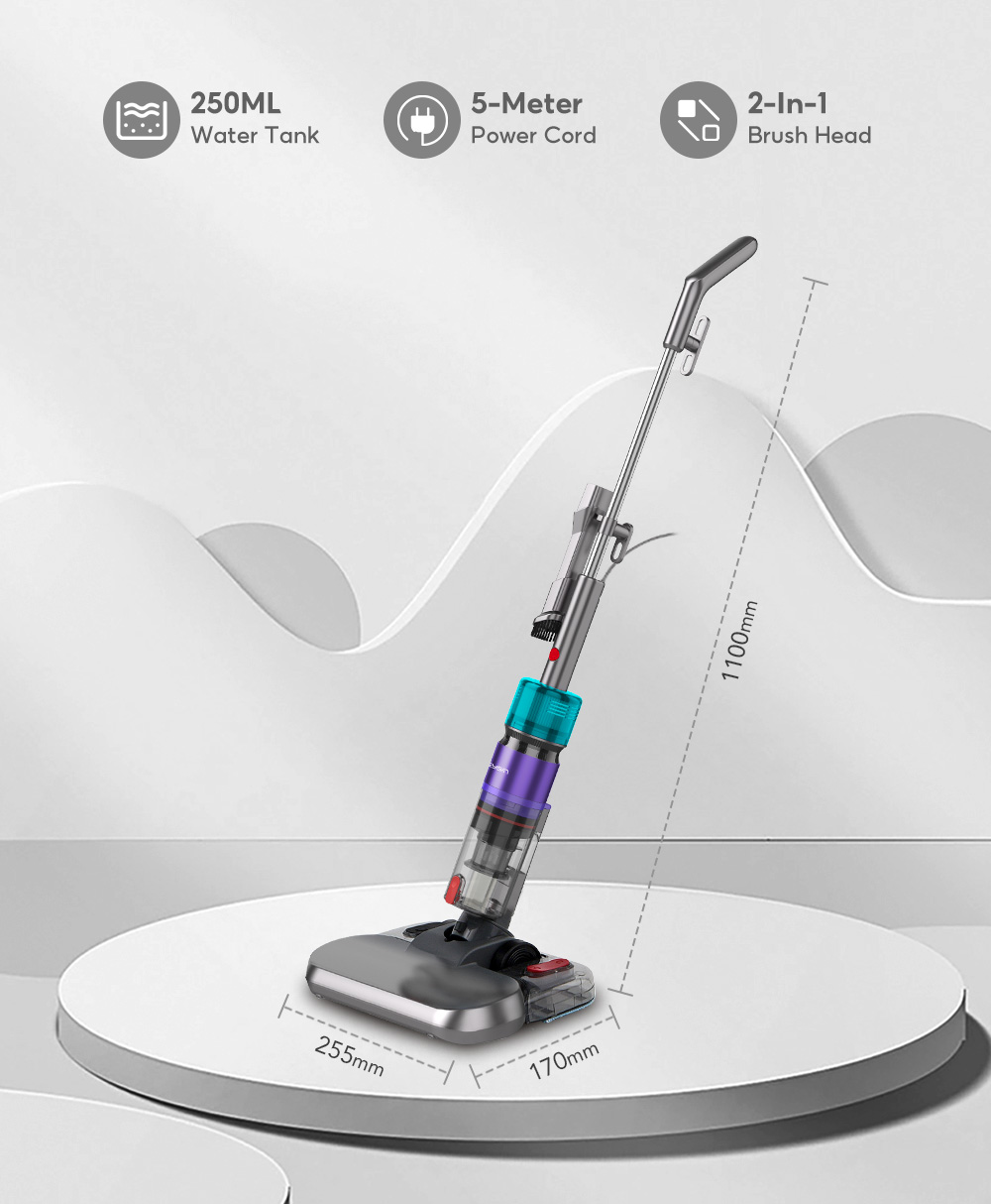 EYSIN VC30 Plus 3in1 Handheld Lightweight Vacuum Cleaner with Large Mop Pad and Strong Suction ...