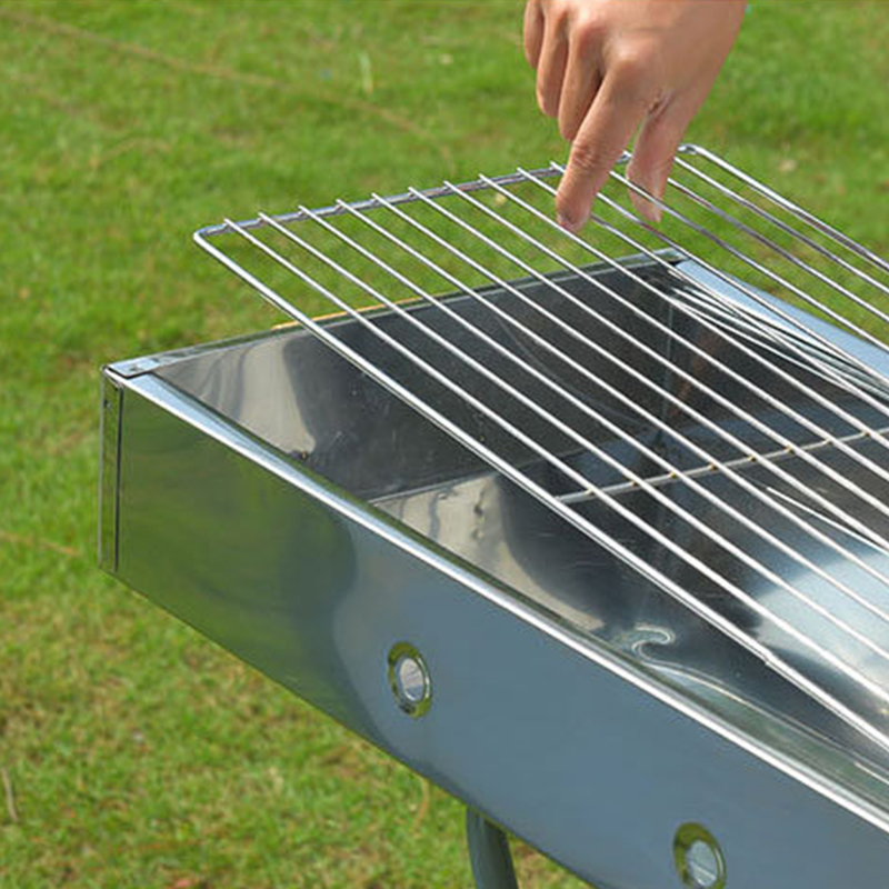 Barbecue Griller BBQ Grill with stand Stainless Foldable Ihawan Wooden ...