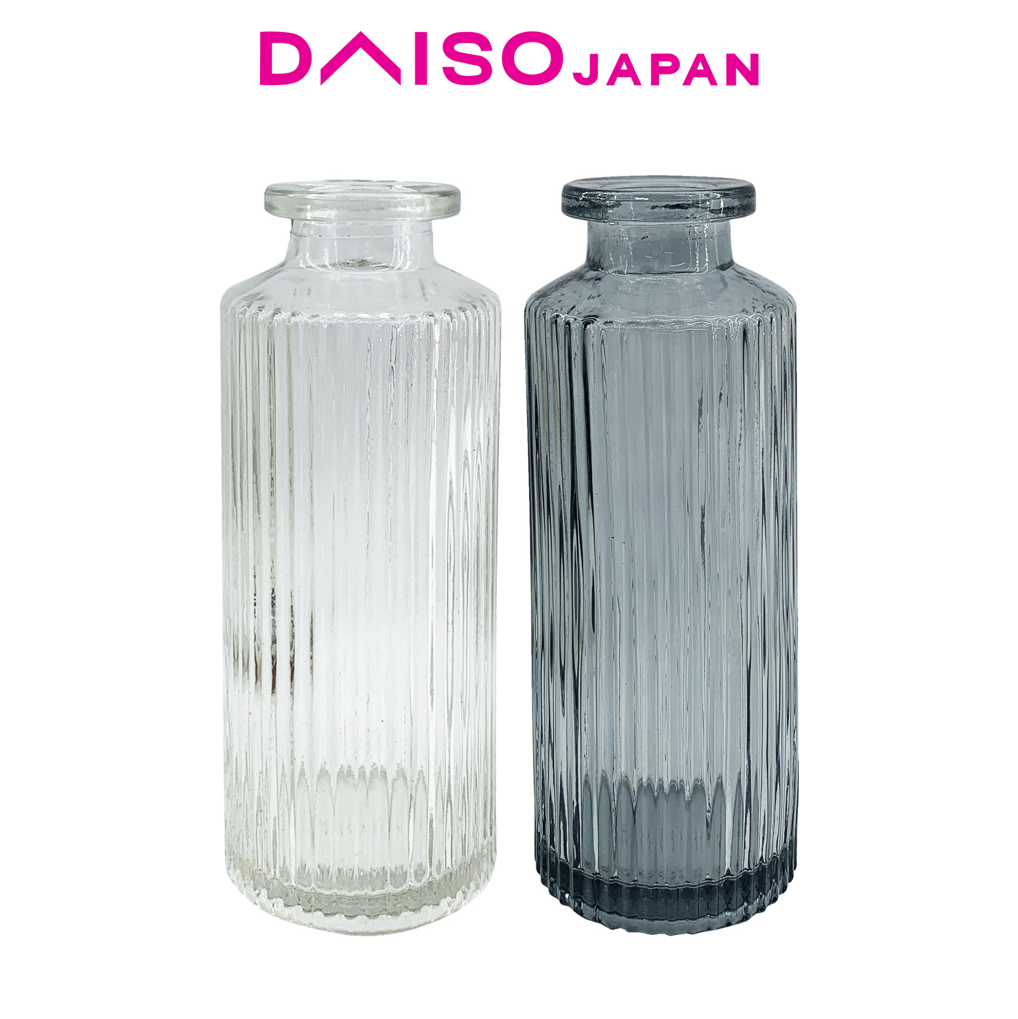 Daiso Striped Glass Vase | Shopee Philippines