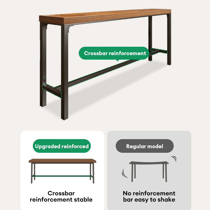 180cm Bar Table Family Living Room High Foot Table Long Table Coffee ...