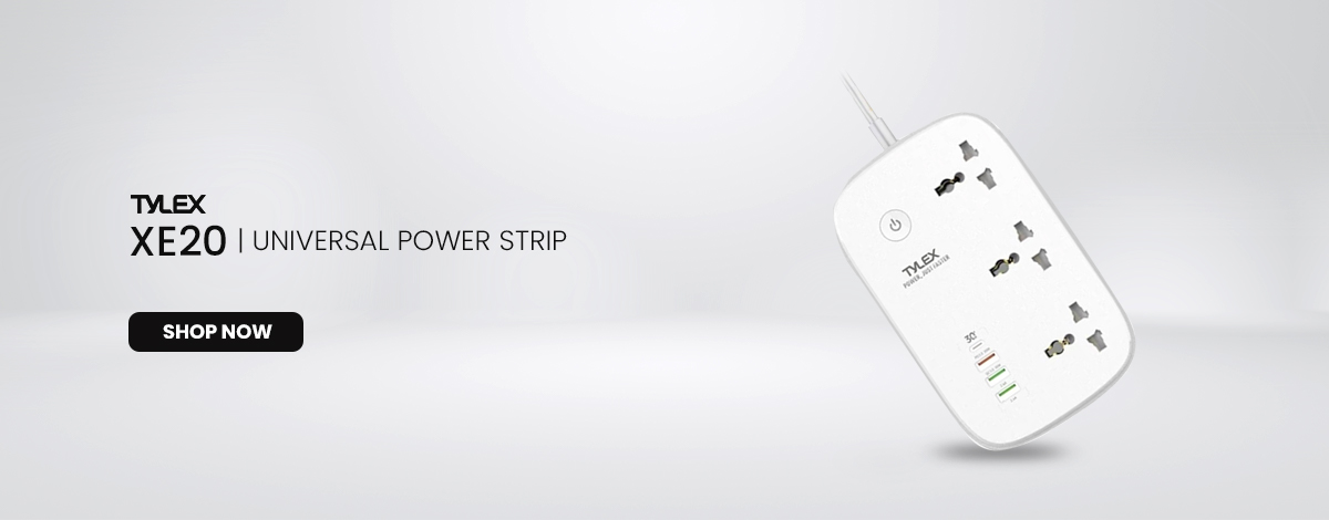 TYLEX XE20 Universal Power Strip Extension 3250W Super Power Socket ...