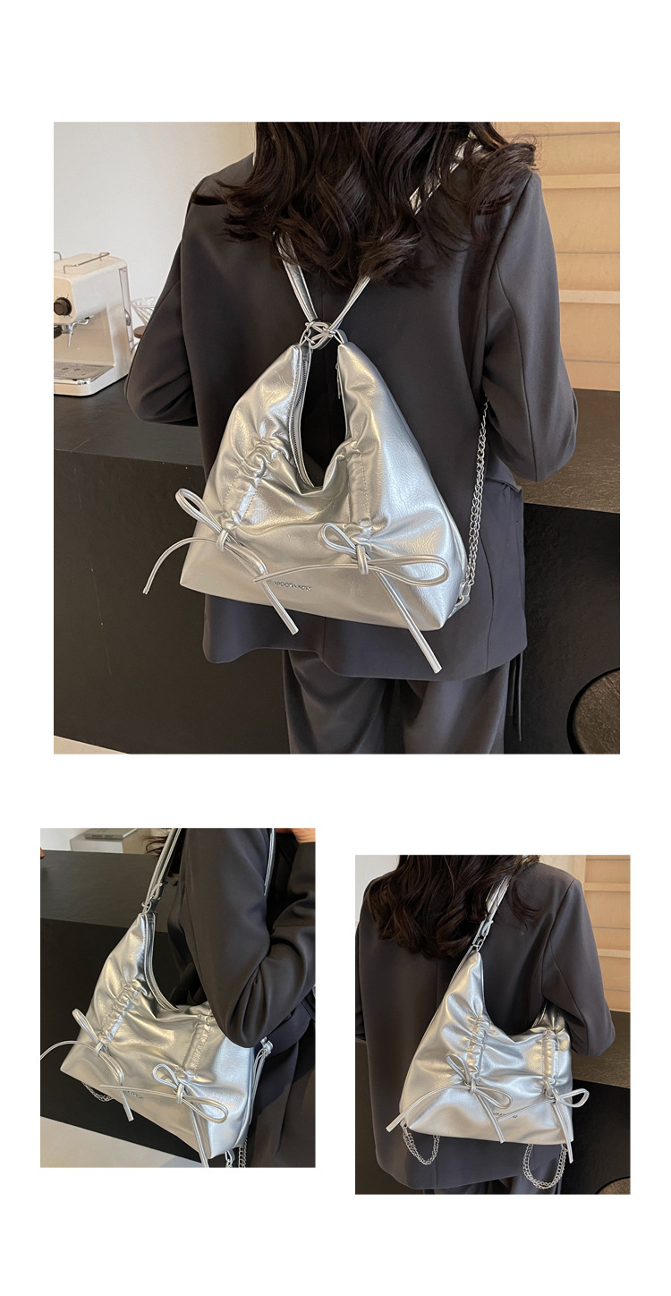 INS HOT Bow Shoulder Bag Fashion Women Double Student Large Capacity ...