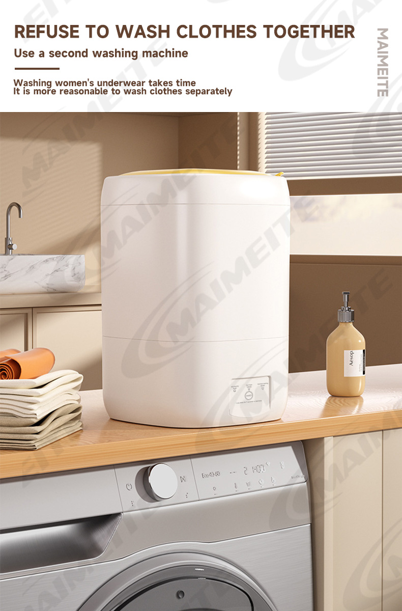 maimeite Mini washing machine 4L portable underwear washing machine ...