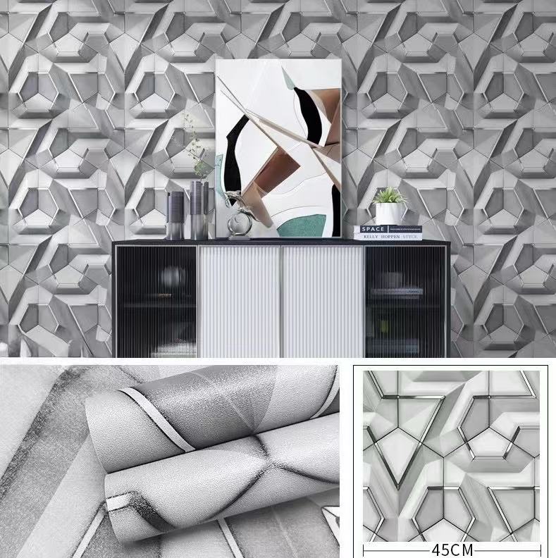 BHW Wallpaper PVC Waterproof Self-Adhesive Wall Paper Sticker ...