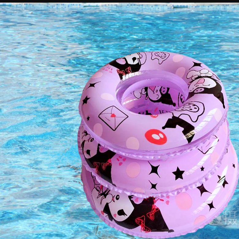 Kuromi cartoon inflatable swimming ring lifebuoy armpit swimming ring ...