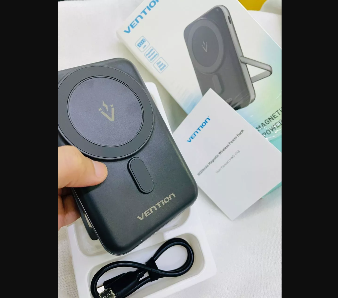 Vention FHN 10000mAh Magnetic Wireless Power Bank (USB-C + Wireless ...