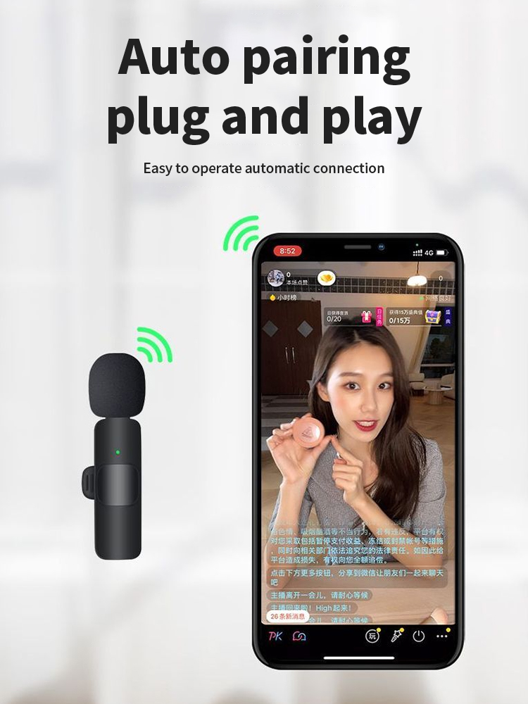 ICON K9 Wireless Lavalier Microphone for videoke Network Video Shooting ...