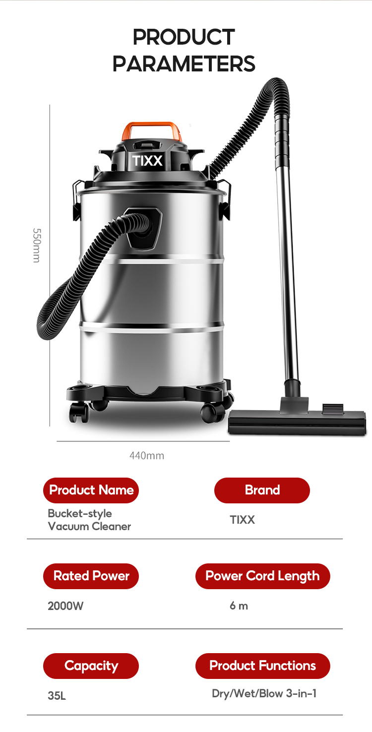 Tixx 28000Pa Vacuum Cleaner for home/Car/Bed 3IN1 Wet/Dry/Blow ABS ...