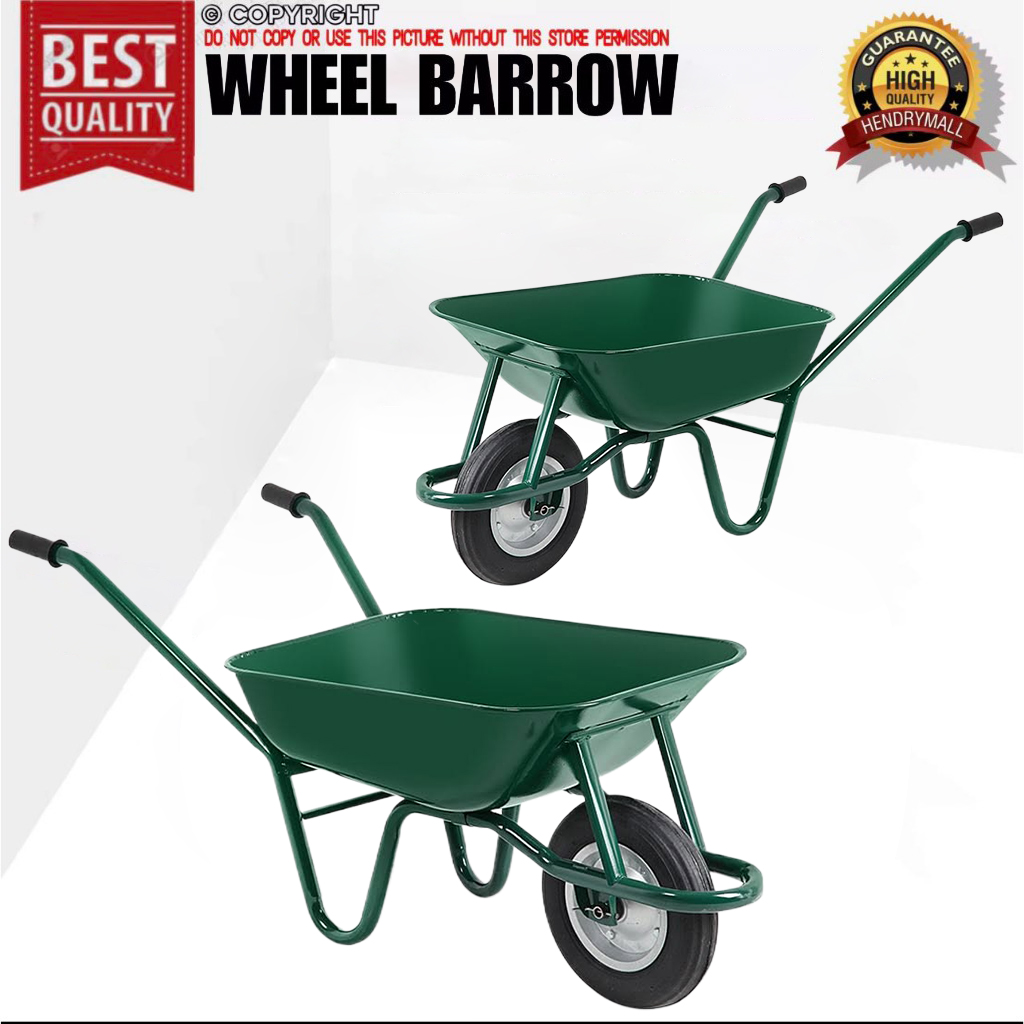 HEAVY DUTY CART WHEEL BARROW FOR GARDENING AND CONSTRUCTION USE with 14 ...