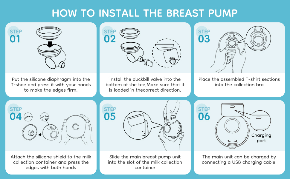 Dr.isla EB29 Breast Pump Wearable Electric Hands-Free 4 Modes 12 Levels ...