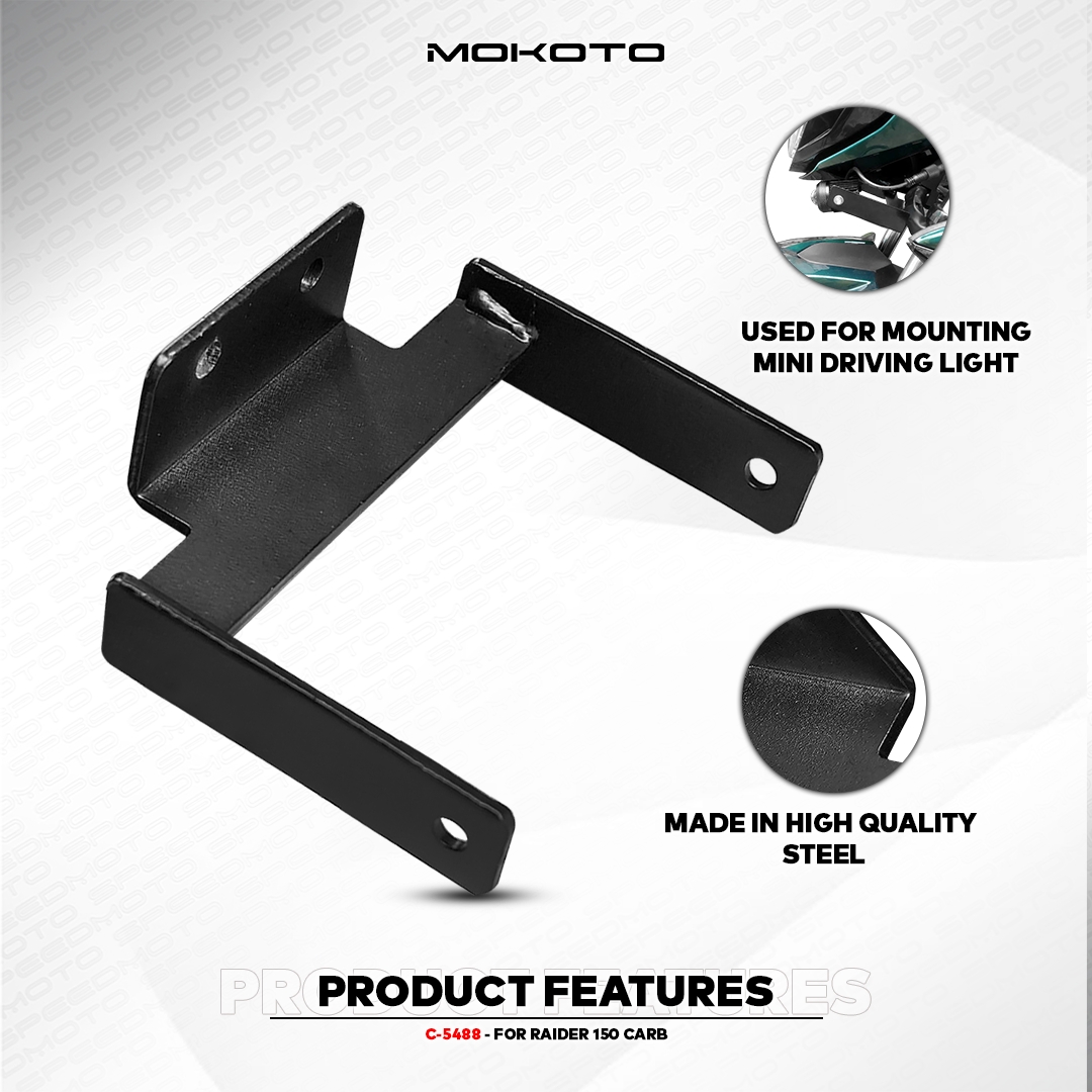 MOKOTO SUZUKI RAIDER 150 CARB MINI DRIVING LIGHT LED MOUNTING BRACKET ...