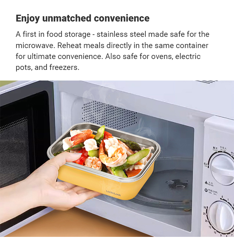 LocknLock Stainless Gold Container 1L | Microwave-Safe | Shopee Philippines