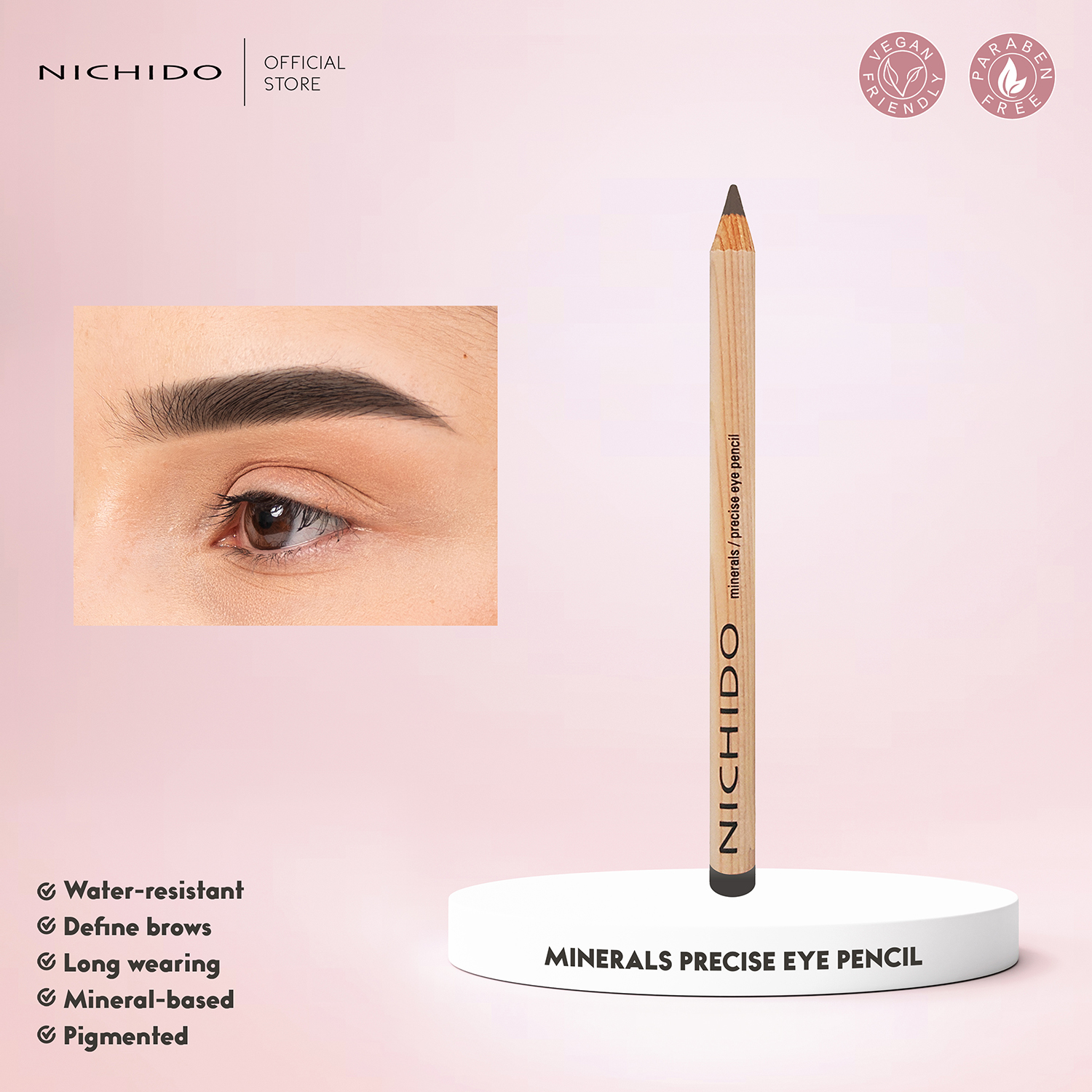 NICHIDO Minerals Precise Eye Pencil - Toffee Nut | Shopee Philippines