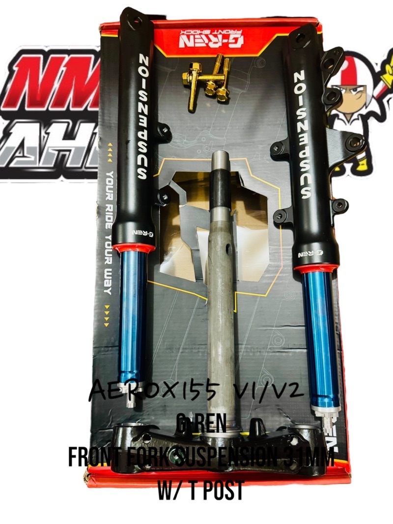 G REN FRONT FORK SUSPENSION W/ TPOST 31mm AEROX155 V1/V2 | Shopee ...