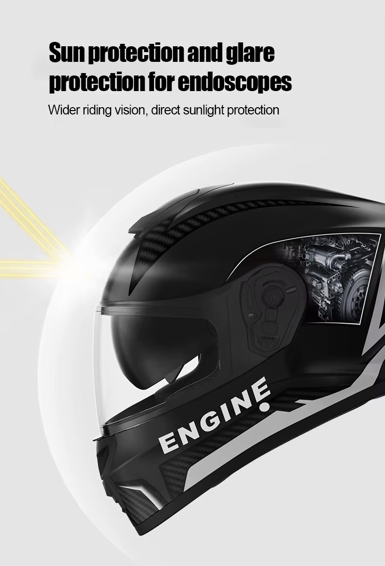 AENXRD #882 Double Miorr Motorcycle Helmet Full Face unisex full face ...