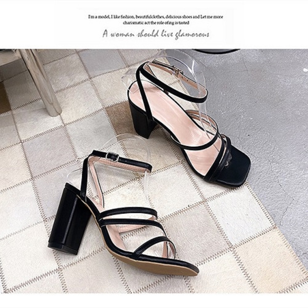 Henice Women High Heels Sandals Chunky Heels Sandals White Hills ...