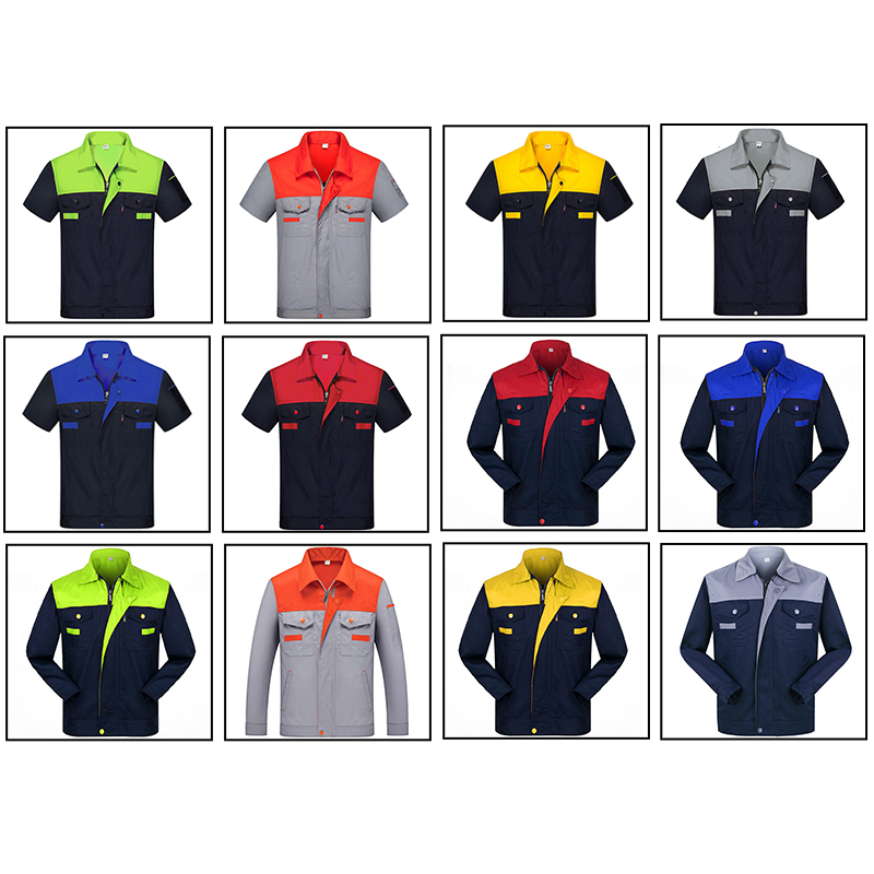 Safety Work Jacket for Men & Women Workwear Clothes Uniform Coverall ...