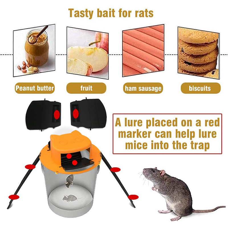 Reusable Mouse Bucket Trap for big Rats Mouse catcher Cage Rat killer ...