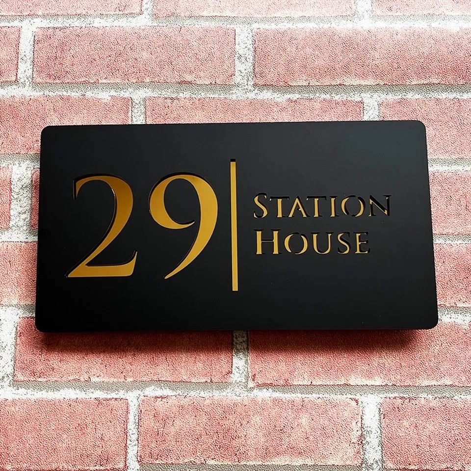 Acrylic House Name/Number Plate.. customized Designs. | Shopee Philippines