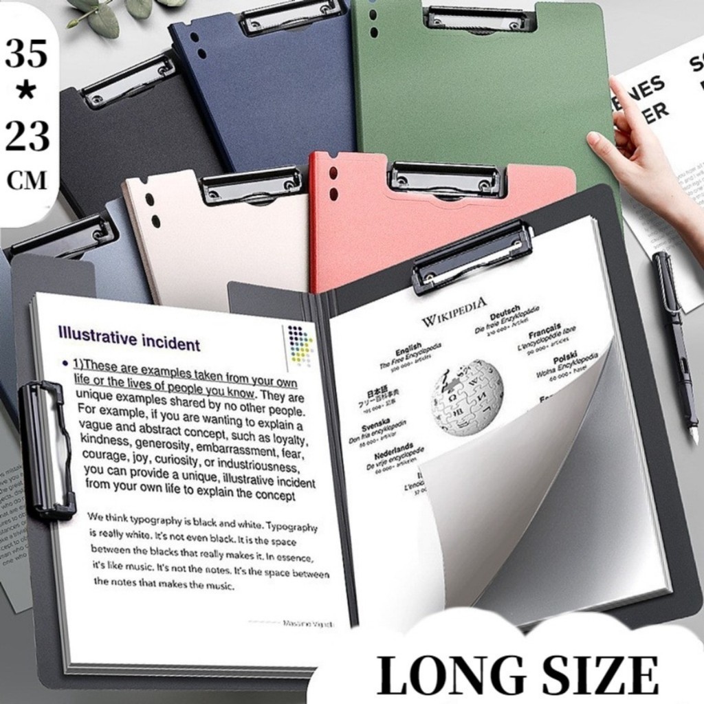 Long\A4 Size Clipboard With Cover Hardboard Clipboard Folder Long File ...
