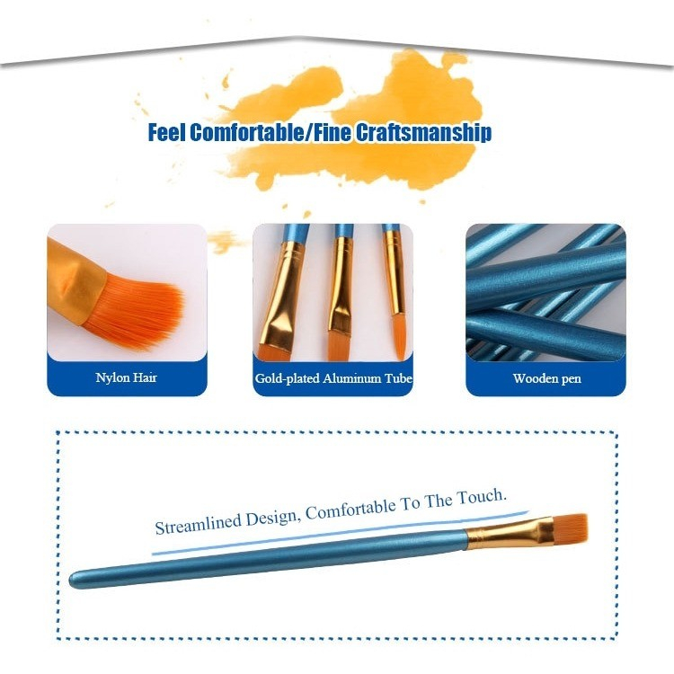 10pcs Poster Paint Brush Set for Kids Artist Painting Brushes for ...