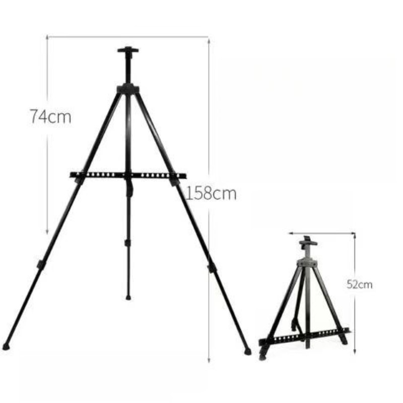 Thick Aluminum Easel Stand Folding Telescopic Adjustable Painting ...