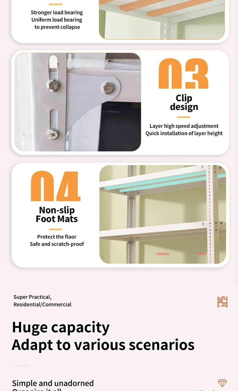 ESH Metal Rack Steel Rack Boltless Rack Goods Storage Shelf Metal Shelf ...