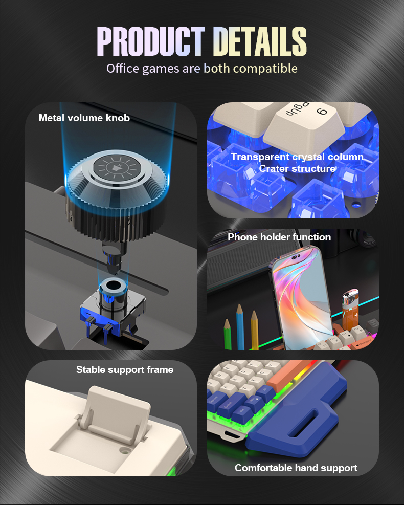 XUNFOX K90 keyboard 104 keys mechanical keyboard gaming keyboard and ...