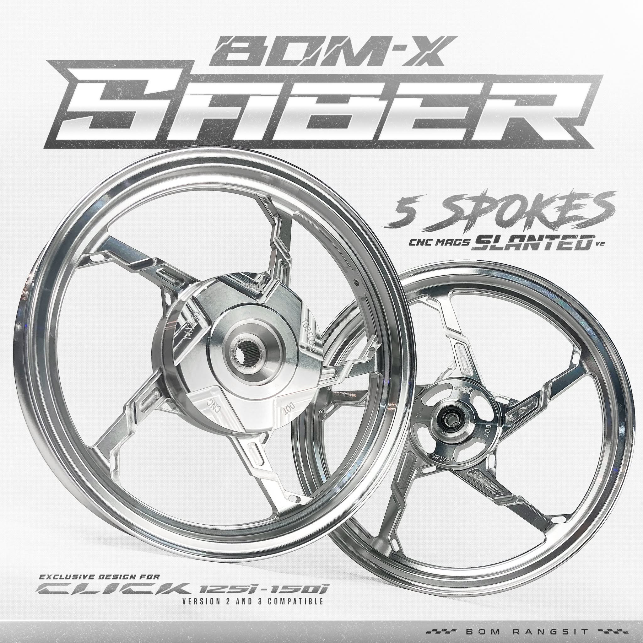 Bom Rangsit BomX Saber Cnc Mags For Motorcycle Parts Honda Click 125 ...