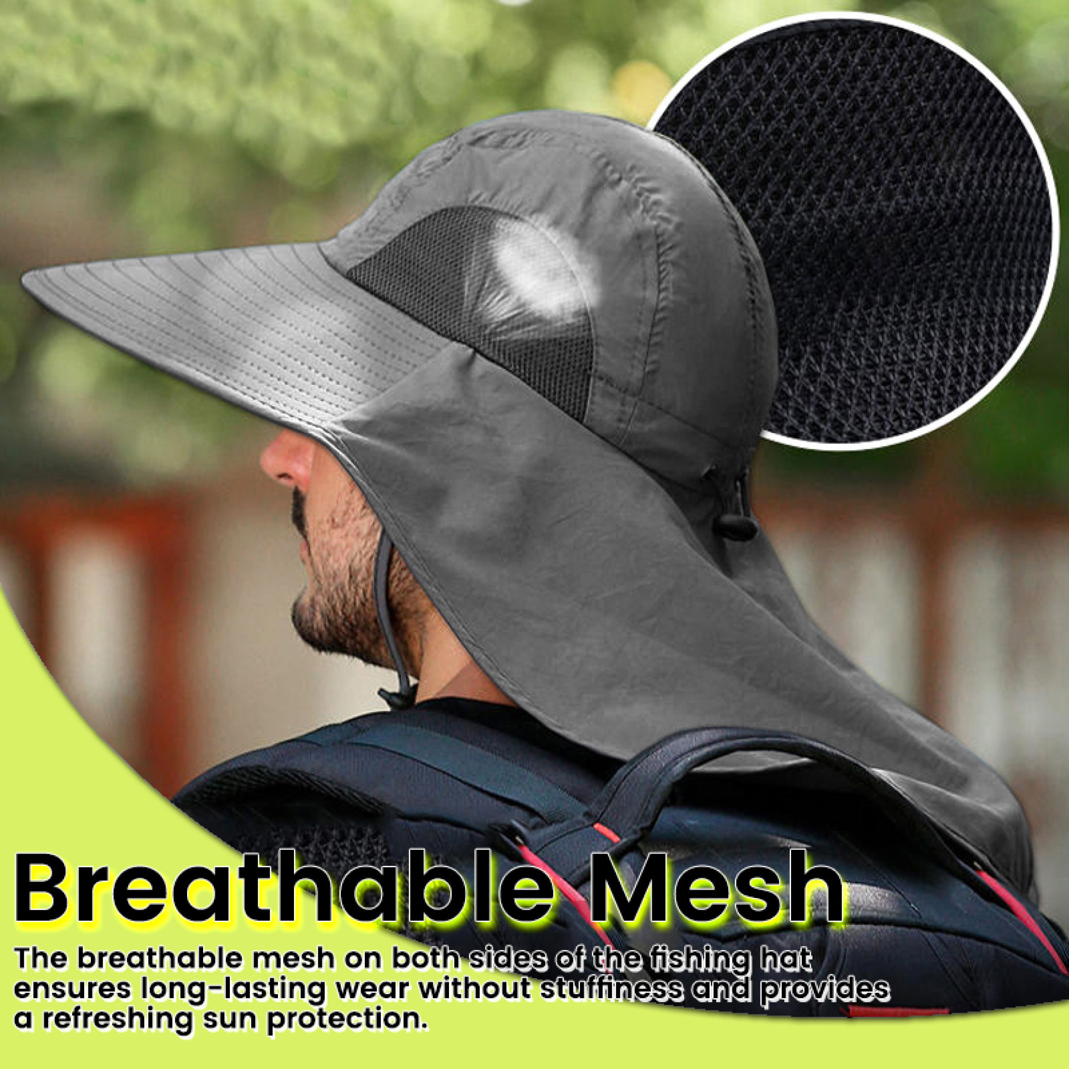 Fishing Hat Outdoor Men Sun Fisherman Hat Cap Sun Protection UV-proof ...