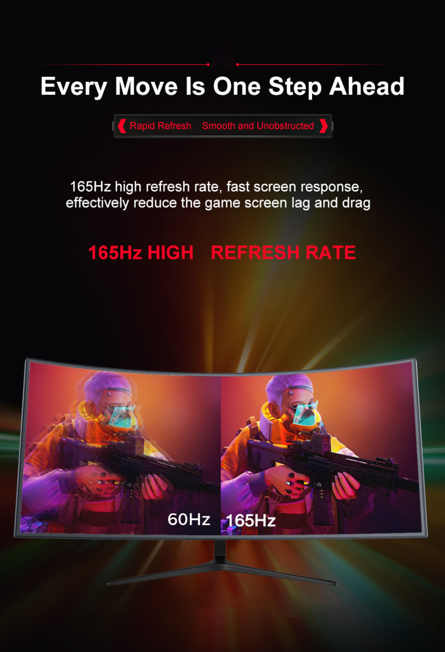 EXPOSE Monitor 27/24/22/19 Inch Curved Gaming Monitor 165/75/60Hz IPS ...