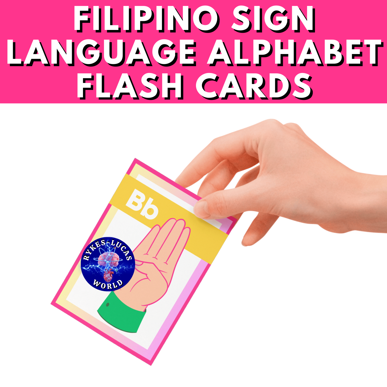 FILIPINO SIGN LANGUAGE ALPHABET FLASH CARDS FOR KIDS EDUCATIONAL ...