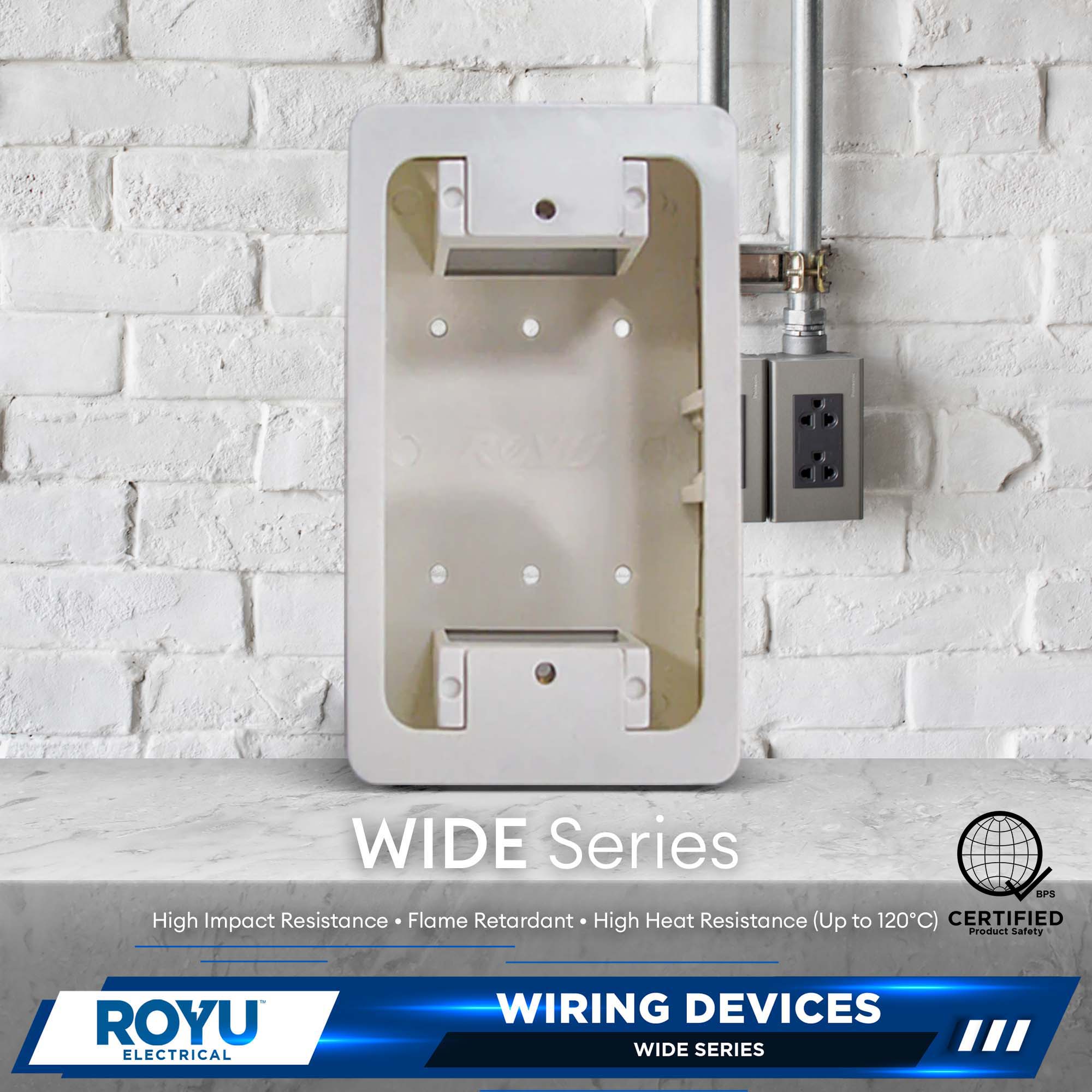ROYU Wide Series Slim Type Socket Plate Cover, Blank Plate & Surface ...