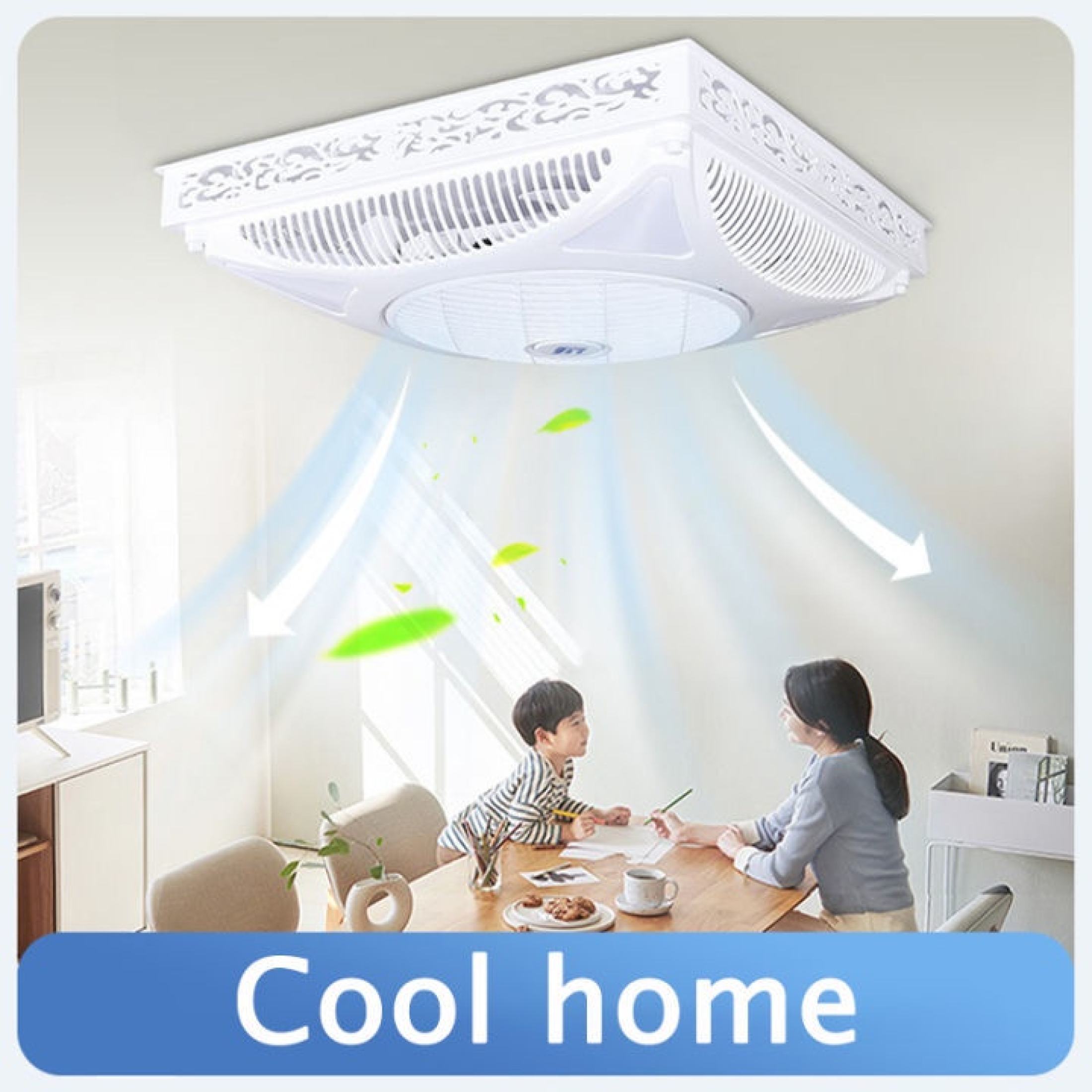 360° Embedded Ceiling Fan Air Circulation Fan Embedded Fan Ceiling ...