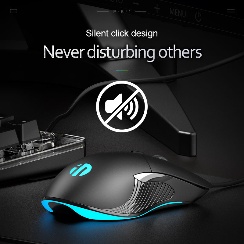 Inphic B1 Wired Gaming Mouse 6 Buttons Programmable RGB Light ...
