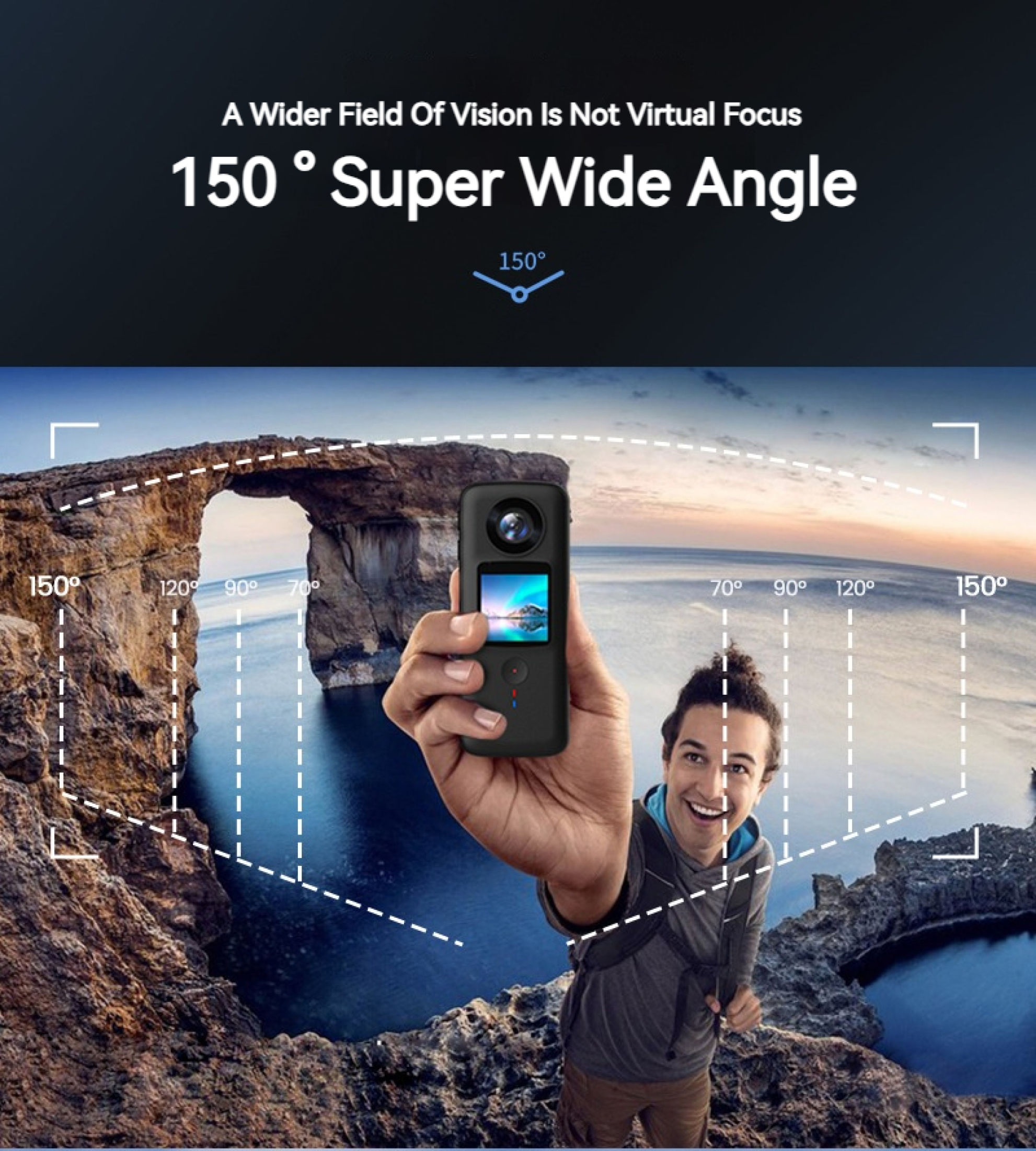 ALSTON A200 ACTION CAMERA 4K outdoor anti shake dual screen waterproof sports Camera Free ...