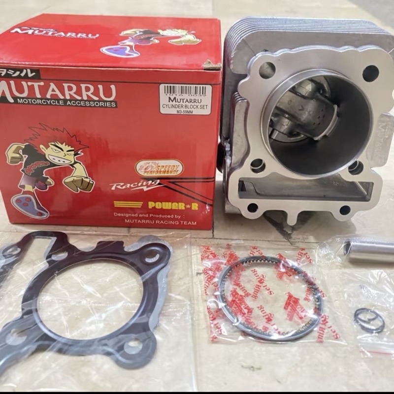 MUTARRU CYLINDER BLOCK FOR M3 / SOUL I 125 STANDARD SIZE AND 59MM ...
