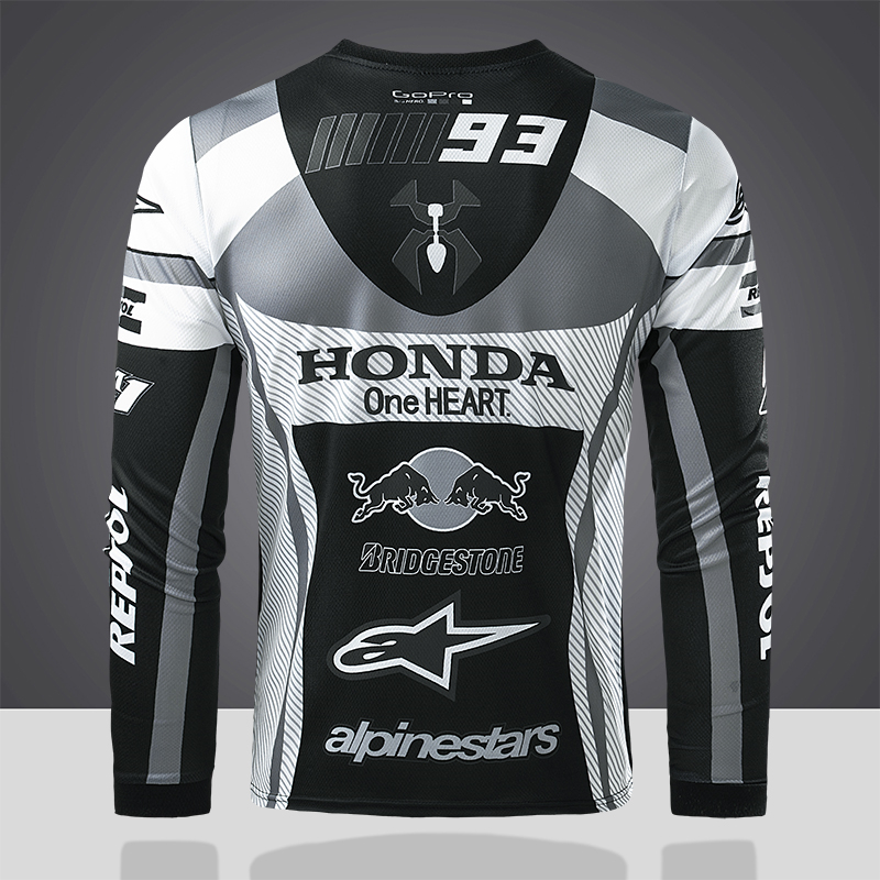 HONDA Motorcycle Jersey shirt motor Long Sleeve cycling for men Bike Rider sports new style ...
