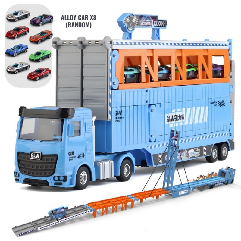 GLW Big Size Car Toy Push Slide Container Truck Model Long Truck for ...