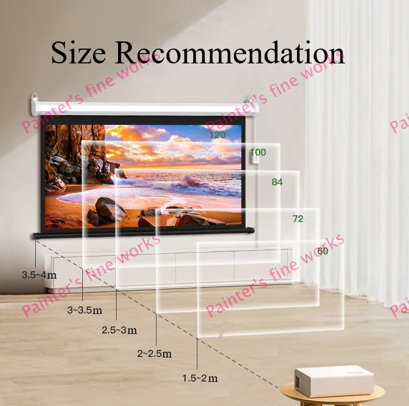 Projector Optical fiber screen Automatic electric projector screen ...