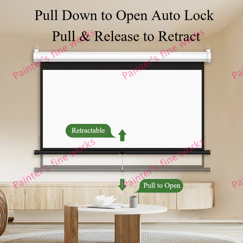 Drop Down Movie Screen Home Theater Projector Screen Screen Projector ...