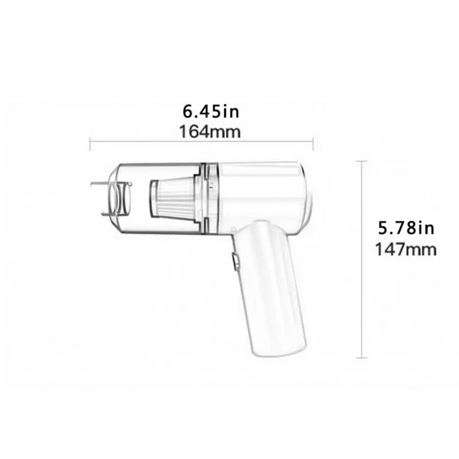 120W Small Vacuum Cleaner Portable Wireless Mini Handheld Wet&Dry ...